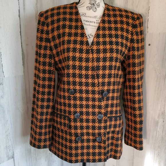 Kasper | Jackets & Coats | Vintage Kasper For Asl Wool Herringbone ...